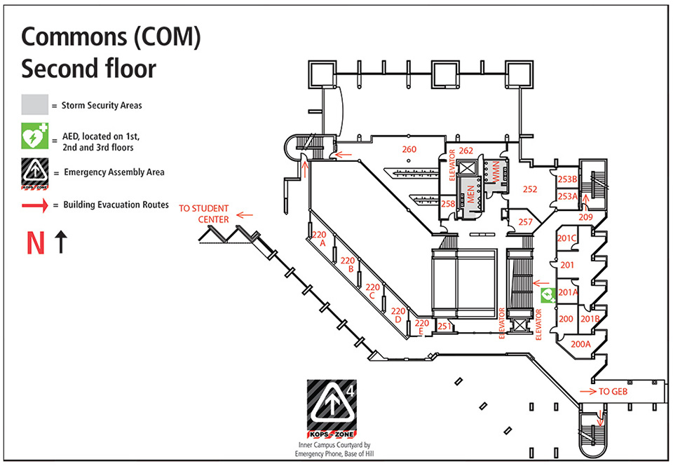 Commons Building Map (COM) | Johnson County Community College