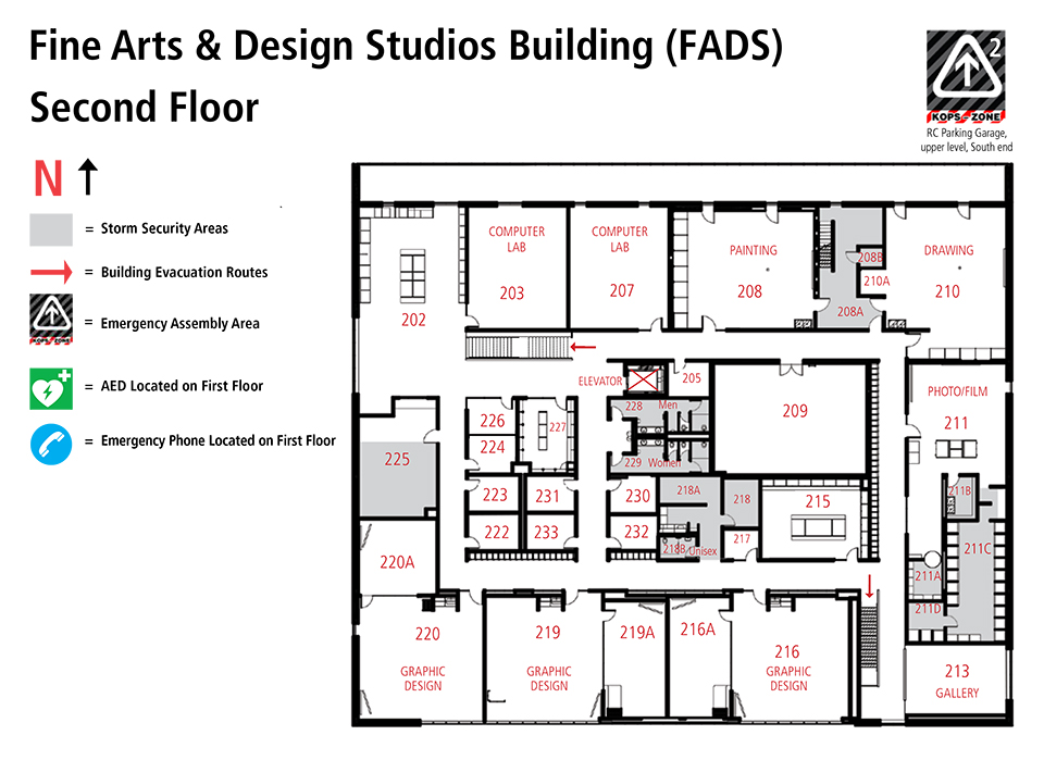 Fine Arts & Design Studios Building Map (FADS) | Johnson County ...