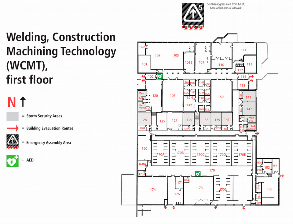 Welding, Construction, Machining Technology Building Map | Johnson ...